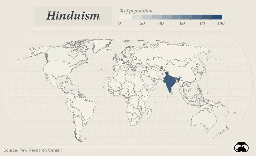 El tamaño de las principales religiones del mundo, ilustrado en un ...