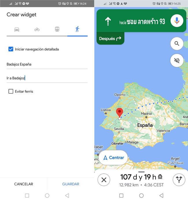 Todos los widgets de Google Maps en Android y para qué sirve cada uno