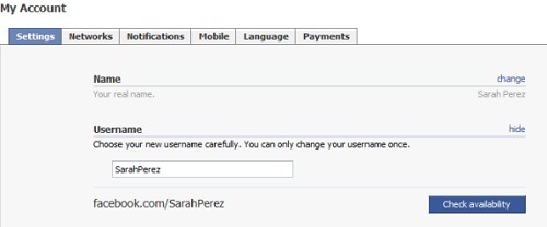 Facebook ahora permite cambiar la URL de nuestro perfil