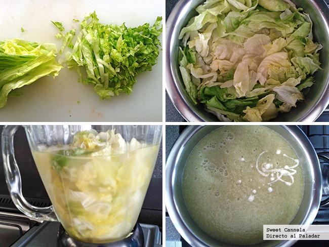 Crema de lechuga. Receta