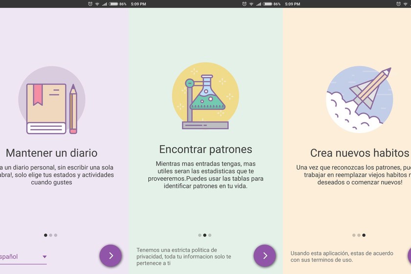 Daylio: crea tu propio diario privado sin tener que escribir ni una palabra