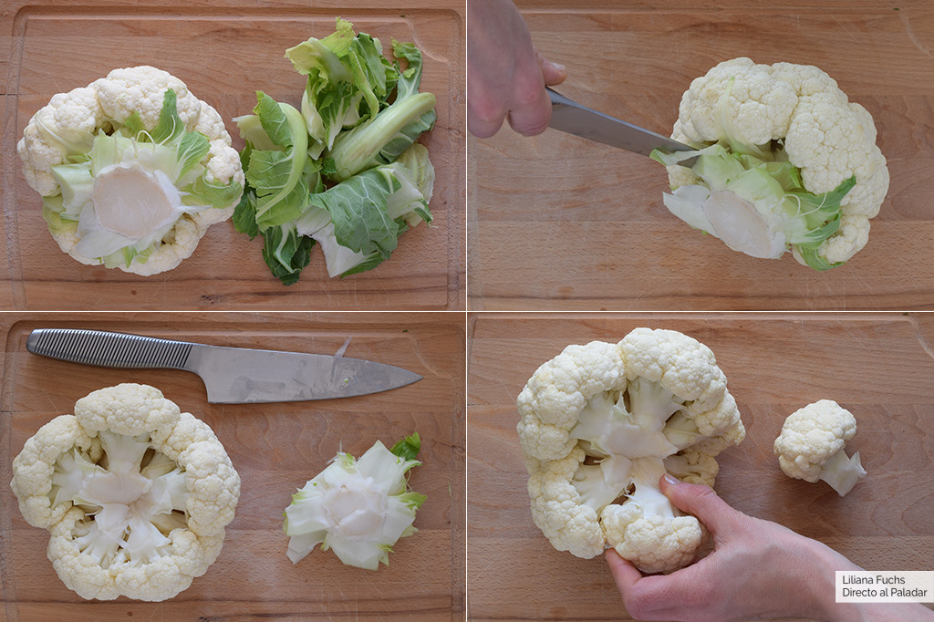 Cómo cortar una coliflor en floretes fácilmente (sin crear un desastre ...