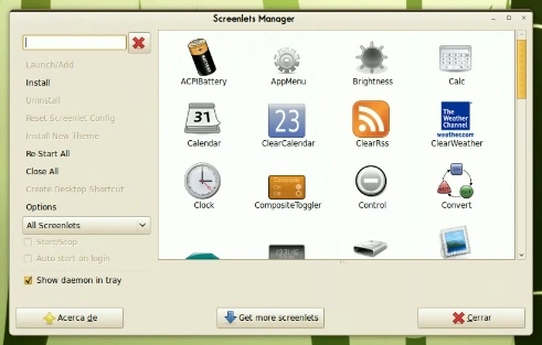 Screenlets, los widgets del escritorio GNU/Linux (Screencast)