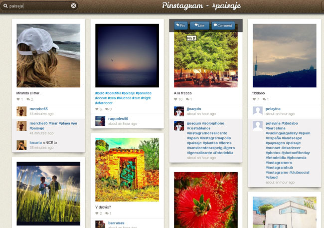 Pinstagram = Instagram al estilo Pinterest
