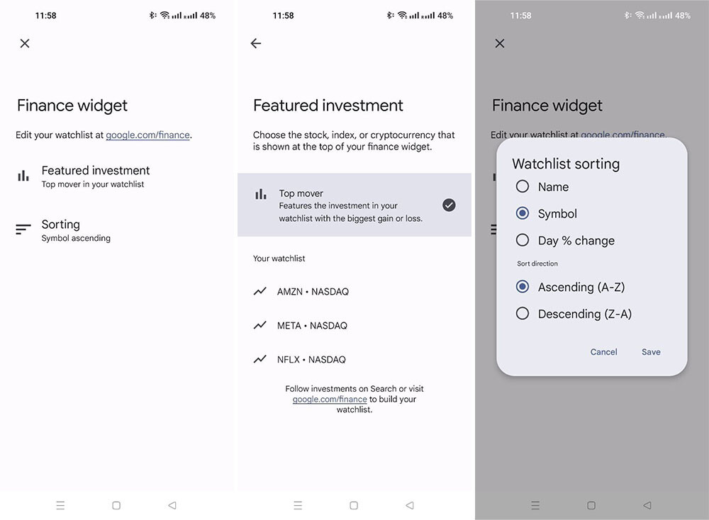 La app de Google estrena widget para seguir tus inversiones desde la ...
