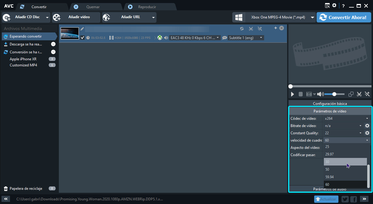 Cómo convertir un vídeo a MP4 en Windows 10
