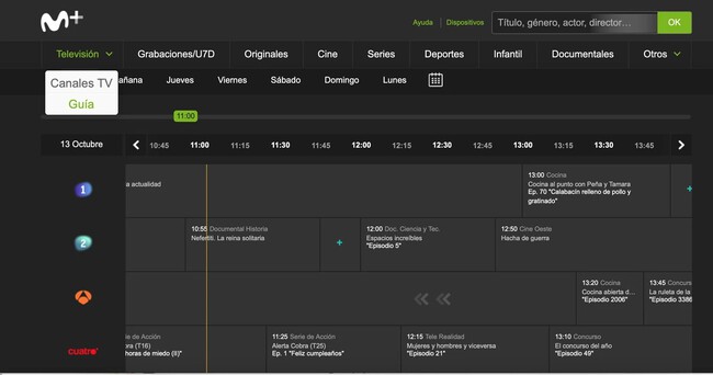 Cómo ver la programación de Movistar Plus+. Todos los métodos, desde el ...