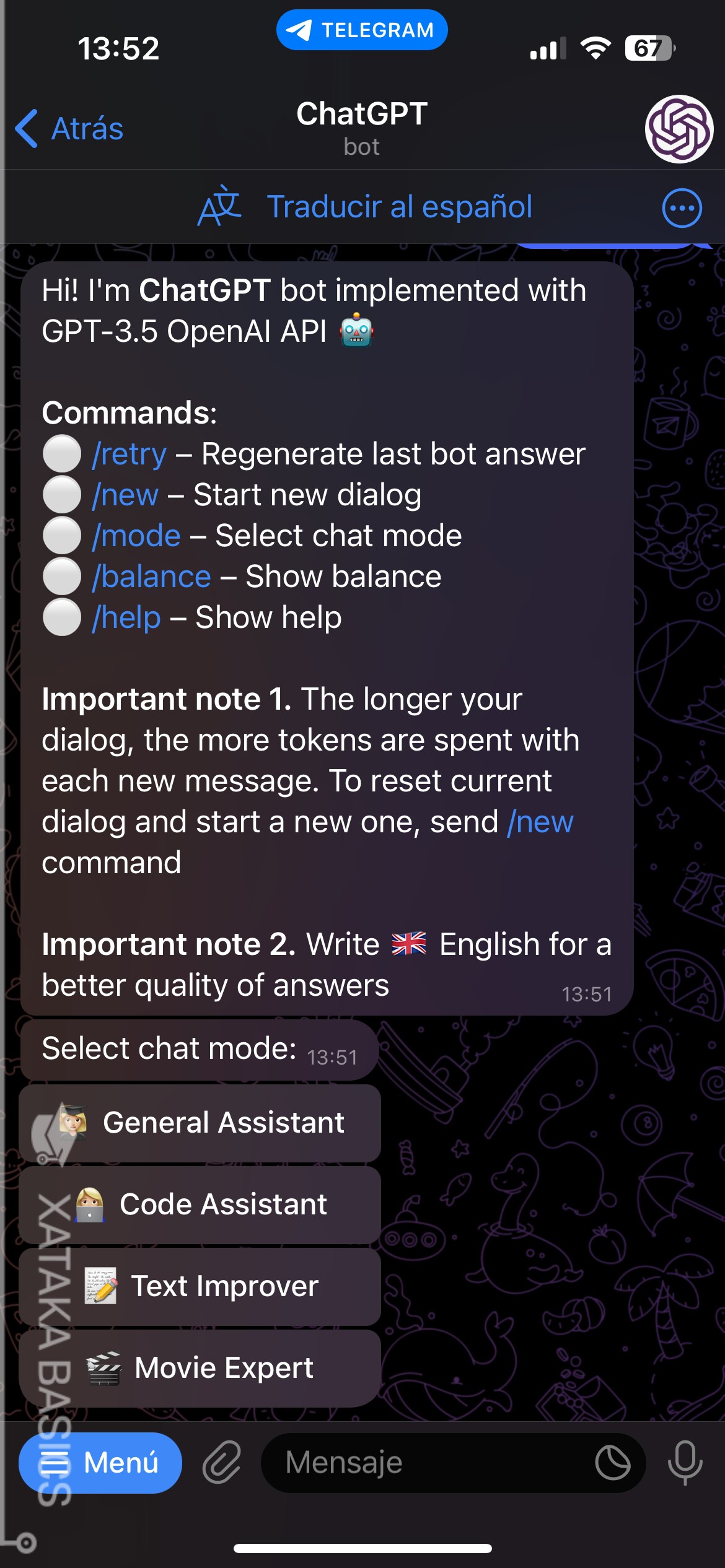 Cómo usar ChatGPT en Telegram con un bot al que preguntarle lo que quiera
