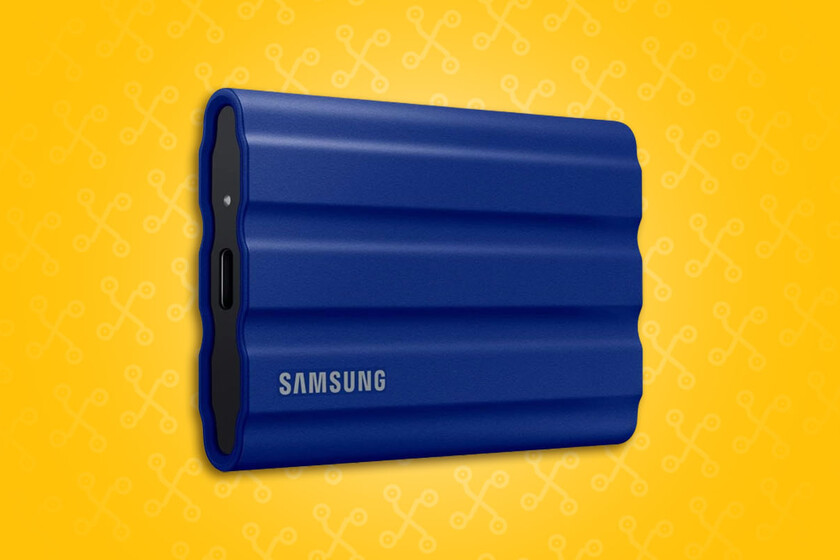 Este SSD portátil T7 Shield de Samsung tiene 1 TB de almacenamiento ...