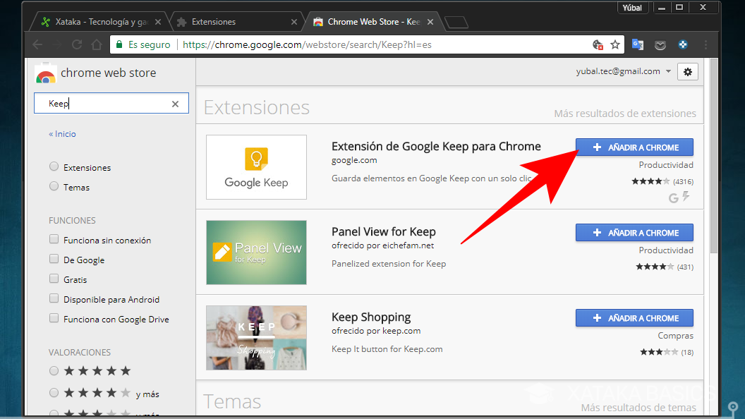 Cómo buscar e instalar una extensión de Chrome