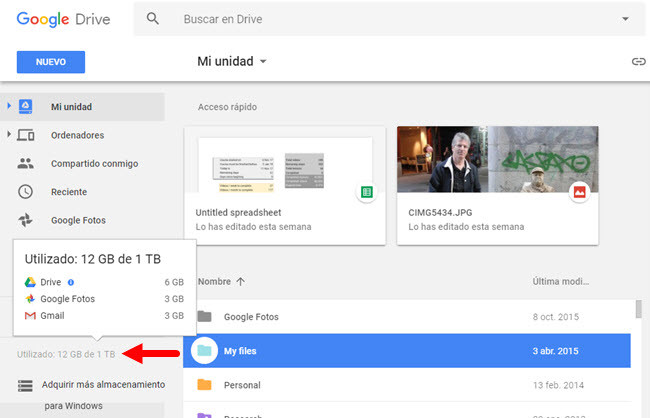 Cómo liberar espacio en Google Drive borrando los archivos que más ocupan