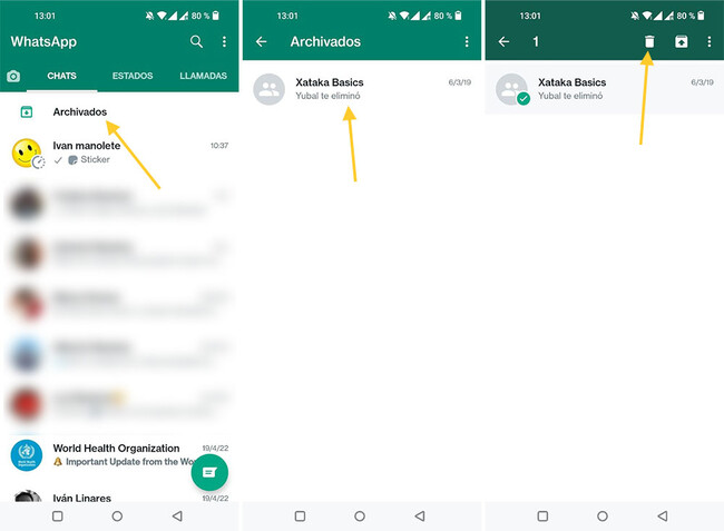 Cómo quitar la pestaña 'Archivados' de WhatsApp