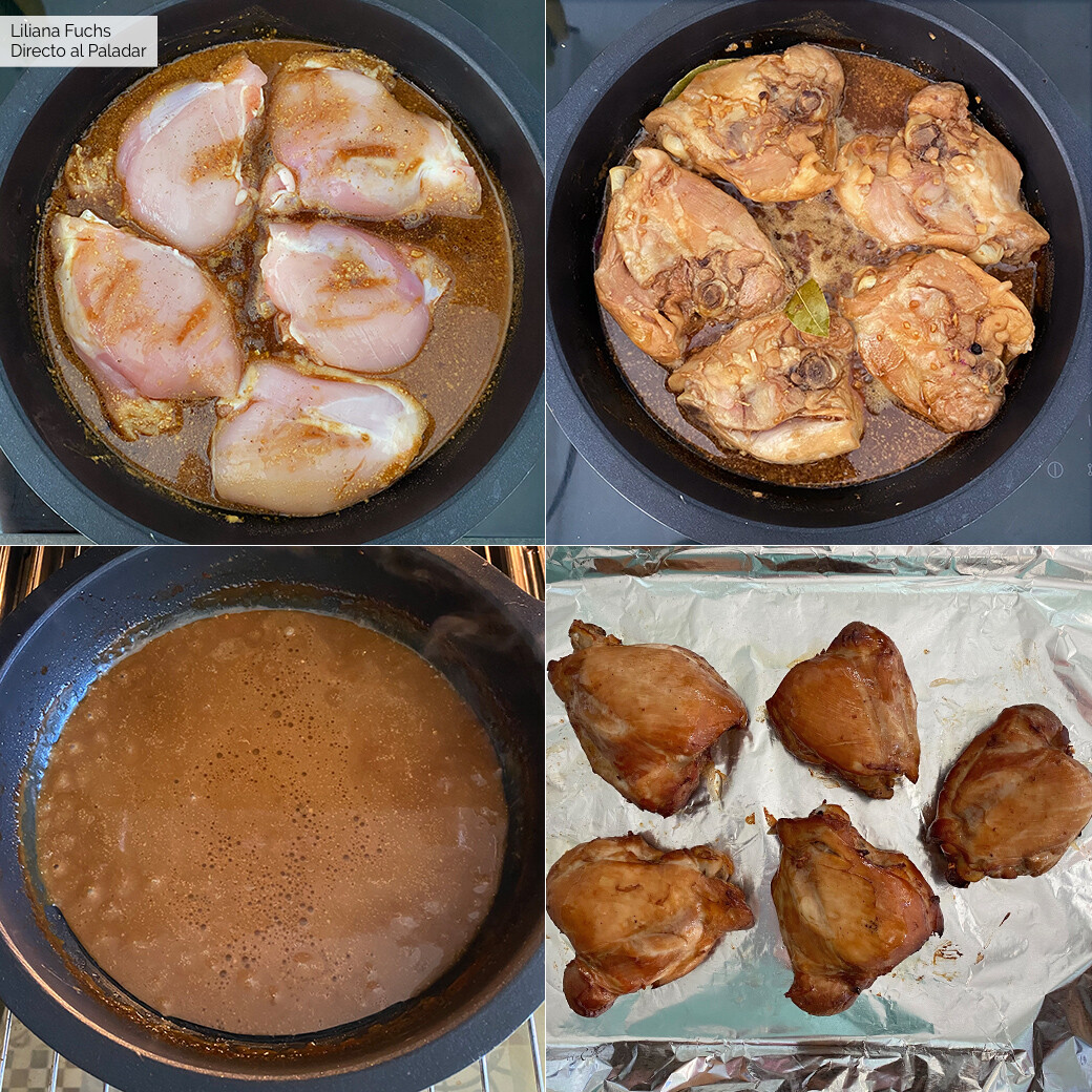 Pollo en adobo filipino. Receta de cocina fácil, sencilla y deliciosa