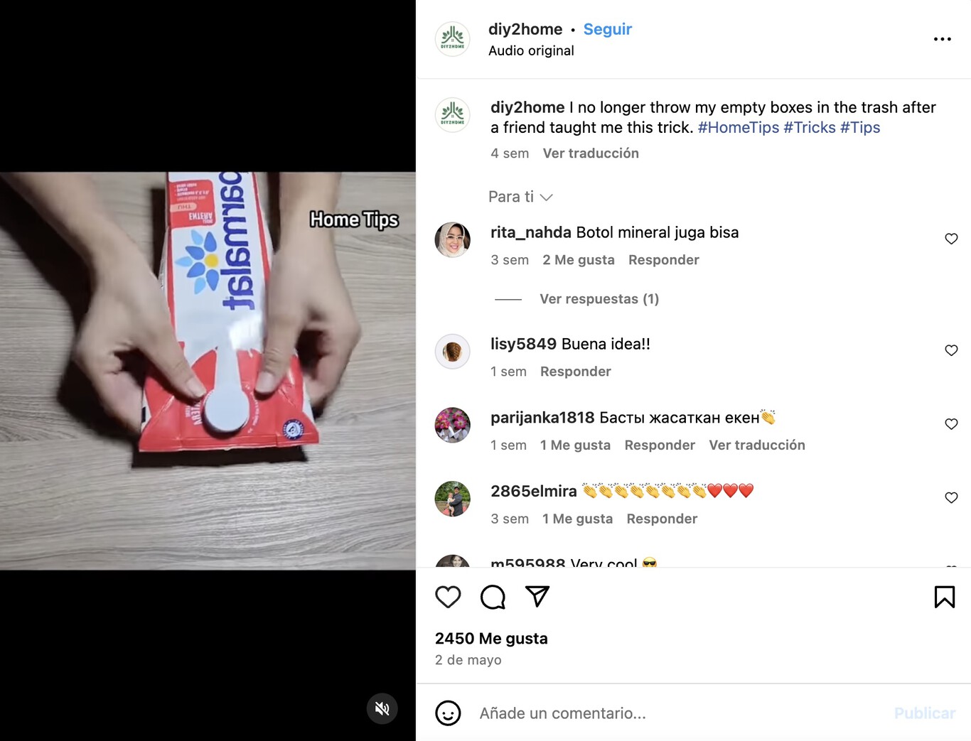 Desde que sé que un tapón de brick de leche gastado va genial para ...