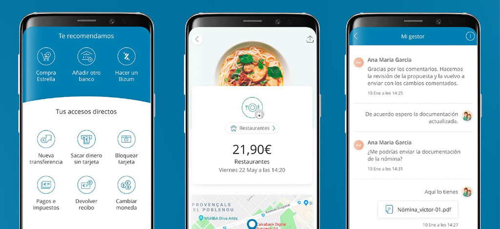 'CaixaBankNow', 'CaixaBank Sign' y 'CaixaBank Pay' para Android, tres ...
