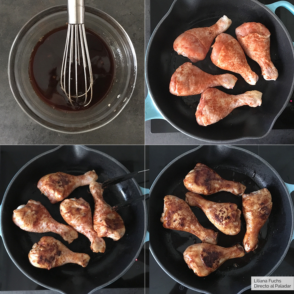 Muslitos de pollo al horno barbacoa. Receta de cocina fácil, sencilla y ...