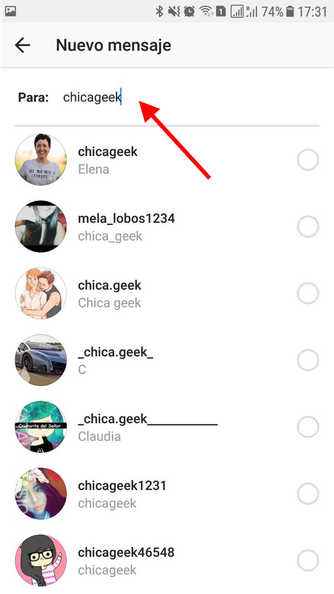Cómo enviar un mensaje directo en Instagram