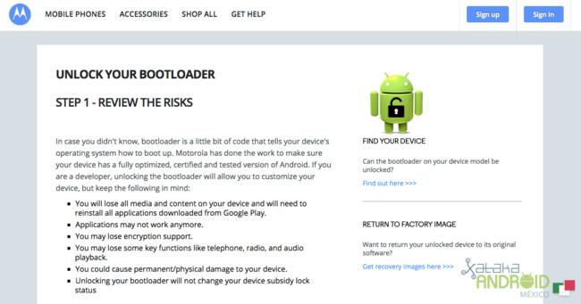 Liberar el bootloader de los Motorola "Moto"