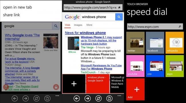 Touch Browser, otra buena opción para navegar en la web con Windows Phone 8