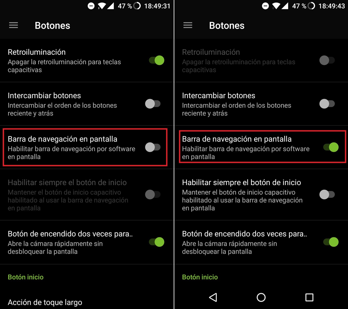 Cómo usar tu móvil Android aunque los botones físicos no funcionen
