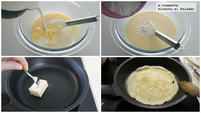 Filloas de leche gallegas de carnaval. Receta dulce fácil, sencilla y ...