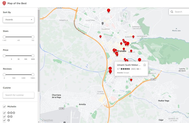 Este mapa interactivo te muestra los mejores restaurantes y bares de tu ...