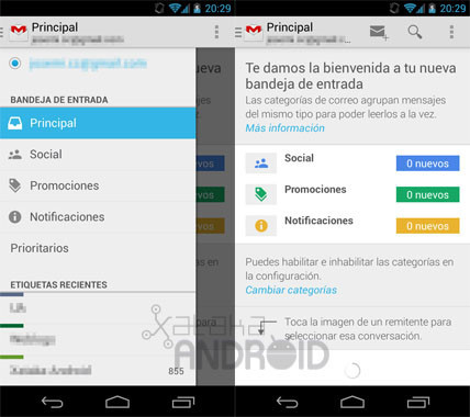 Ya puedes descargar la nueva versión de Gmail para Android