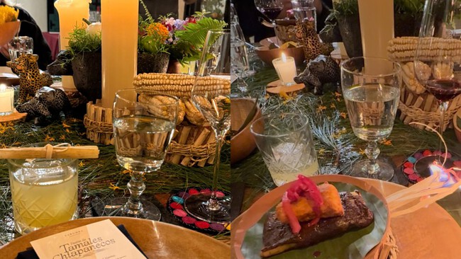 Crea una mesa elegante con las hojas del pino que se caen del árbol: en ...