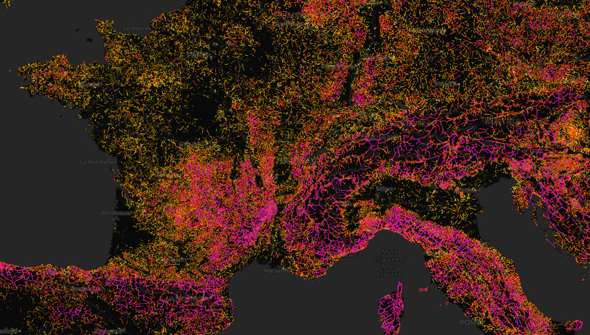 Curvature, el mapa que recopila las carreteras con más curvas del planeta