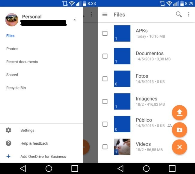 OneDrive para Android se rediseña con Material Design en su nueva beta ...