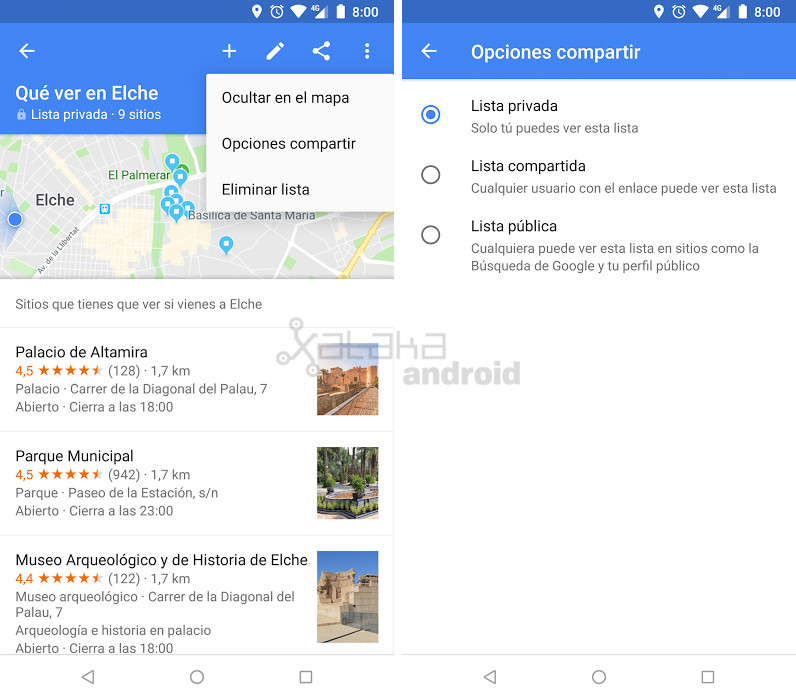 Cómo crear y compartir tus listas de lugares de Google Maps