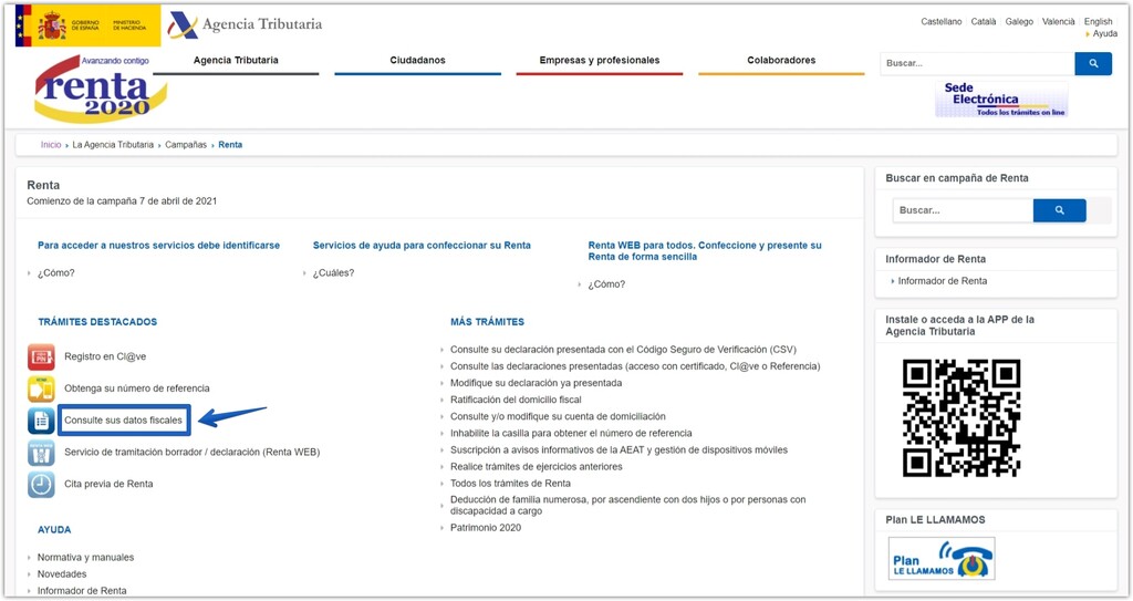 Renta 2020: consulta tus datos fiscales por internet para estar listo de cara a la declaración ...