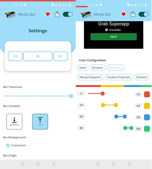 Media Bar, una app para controlar la música desde la barra de estado de ...