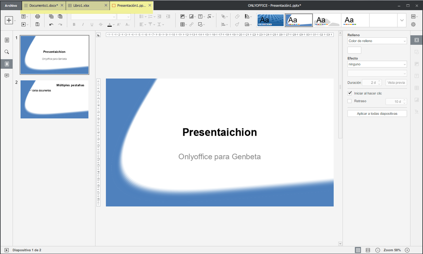 Onlyoffice es un suite de ofimática open source y multiplataforma que ...