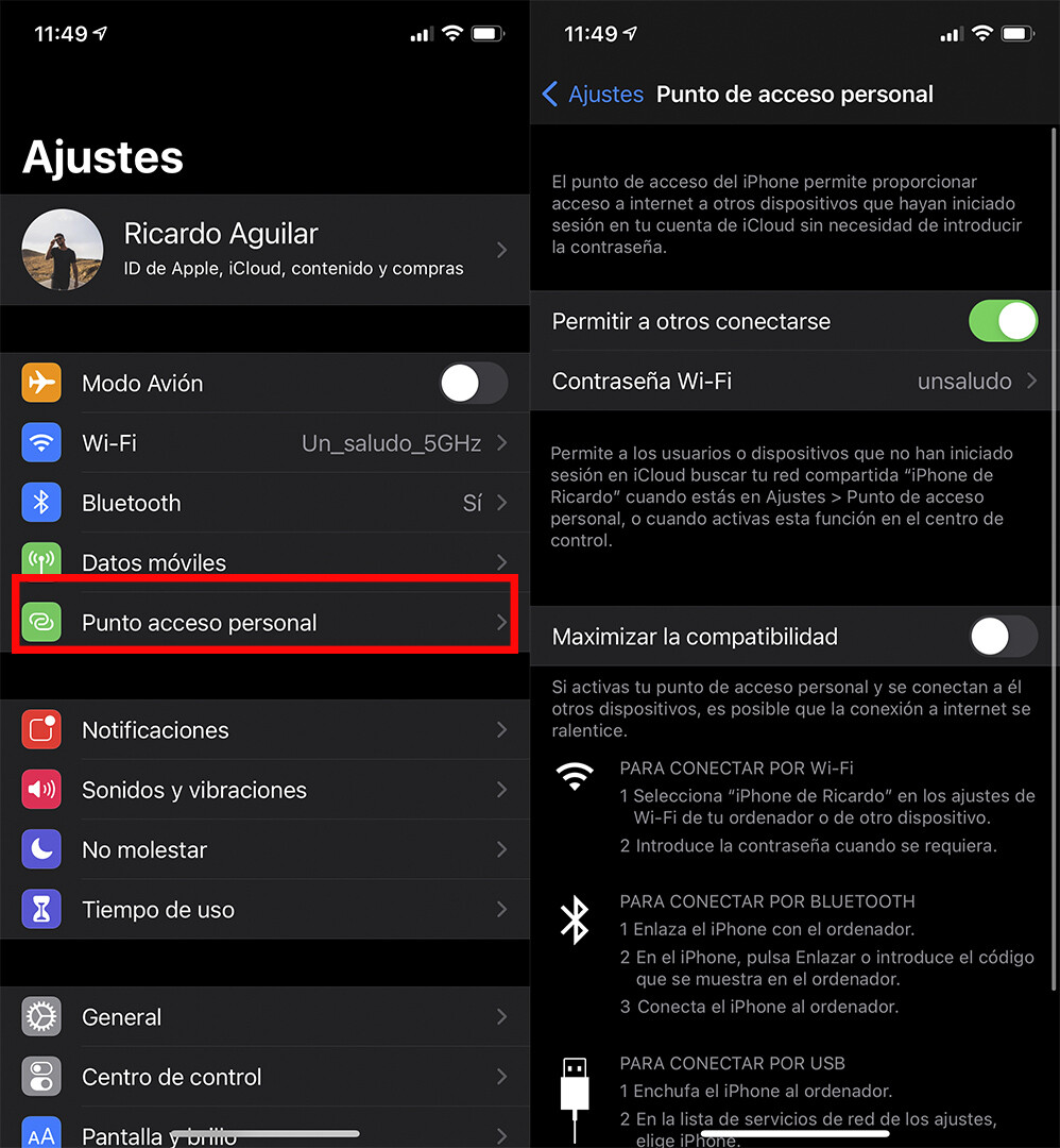 Cómo compartir internet con tu móvil como hotspot
