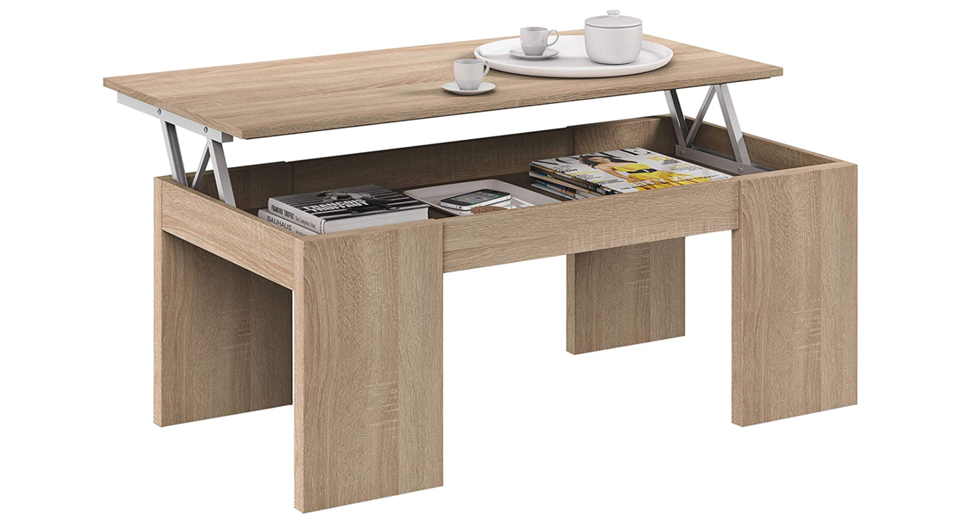 Mantén tu salón limpio y ordenado gracias a esta mesa con dos alturas y ...