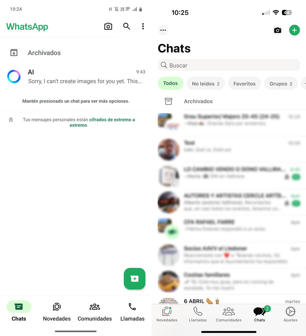 Me ha desaparecido el círculo azul de Meta AI en WhatsApp sin hacer ...