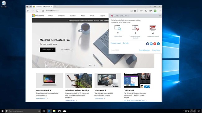 McAfee WebAdvisor: la última extensión que llega a Microsoft Edge con ...
