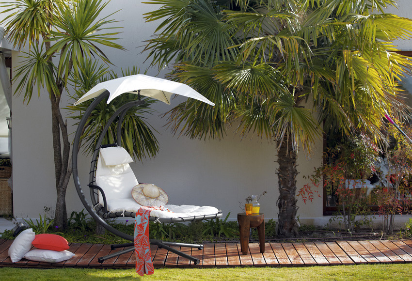 Vacaciones de relax total: un jardín para la siesta