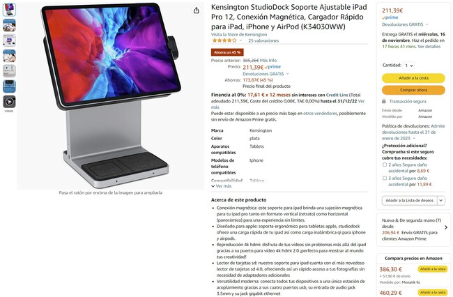 Este soporte vitamina el iPad Pro añadiéndole muchas conexiones y ...