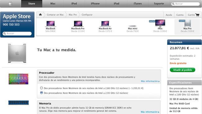 El Mac Pro más potente por "tan solo" 21.077 euros