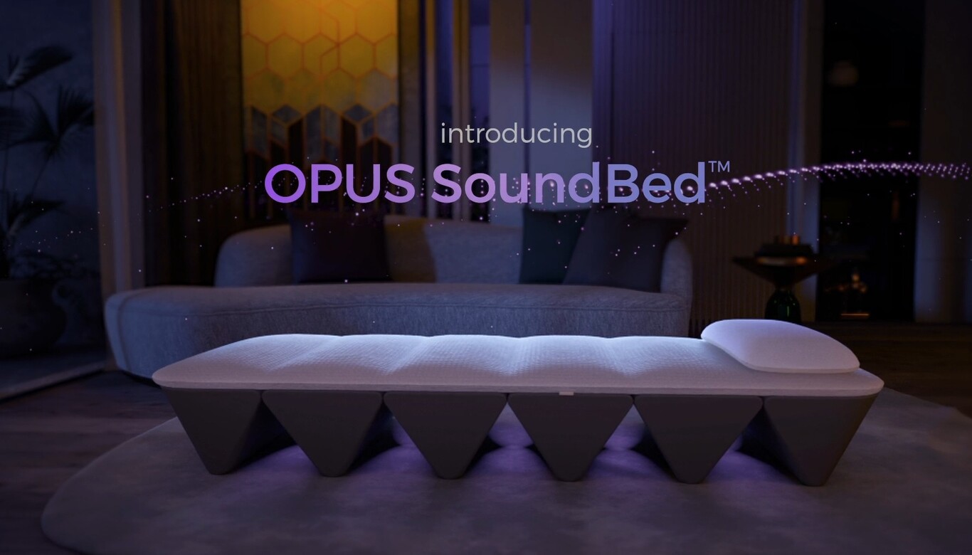 Esta es Soundbed, una cama portátil con sistema de sonido por vibración 7.1 pensada para meditar ...