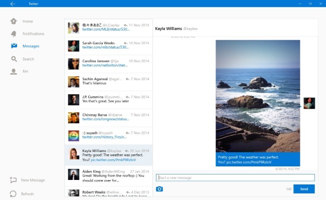 Estos son el diseño y funciones de la nueva app de Twitter para Windows 10