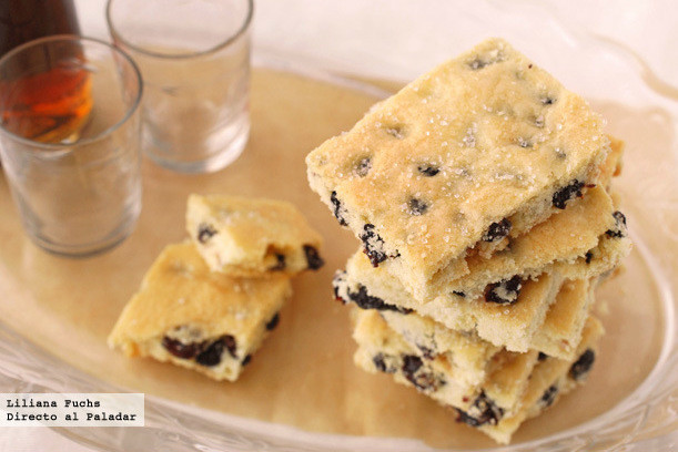 Garibaldi biscuits o galletas. Receta de postre fácil y sencilla