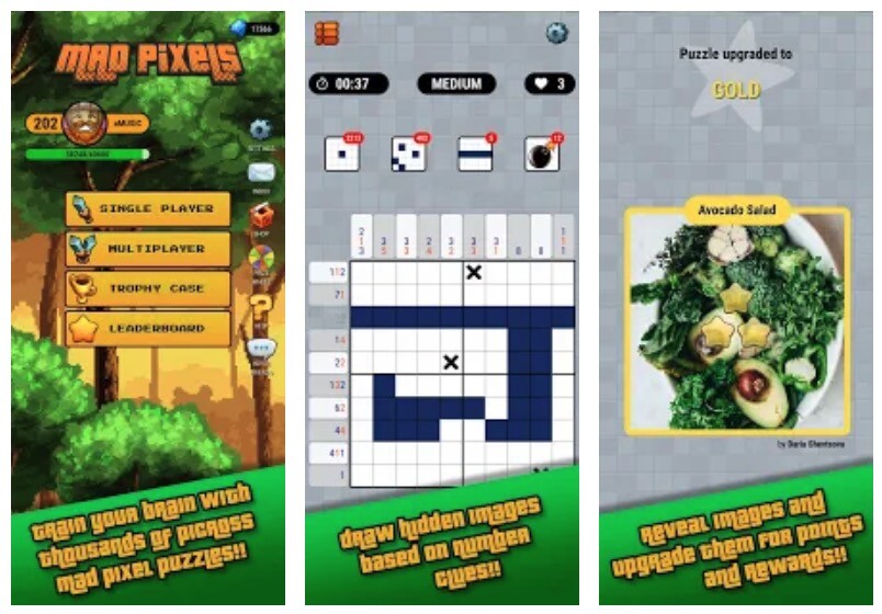 Mad Pixels, un desafiante juego japonés de 'picross' o nonagramas para relajarse pintando píxeles