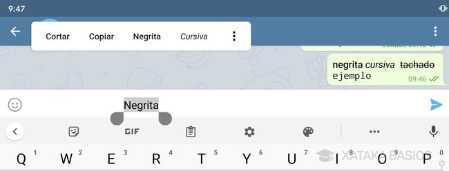Negrita en Telegram: cómo escribir con ella y con cursiva, tachado y ...