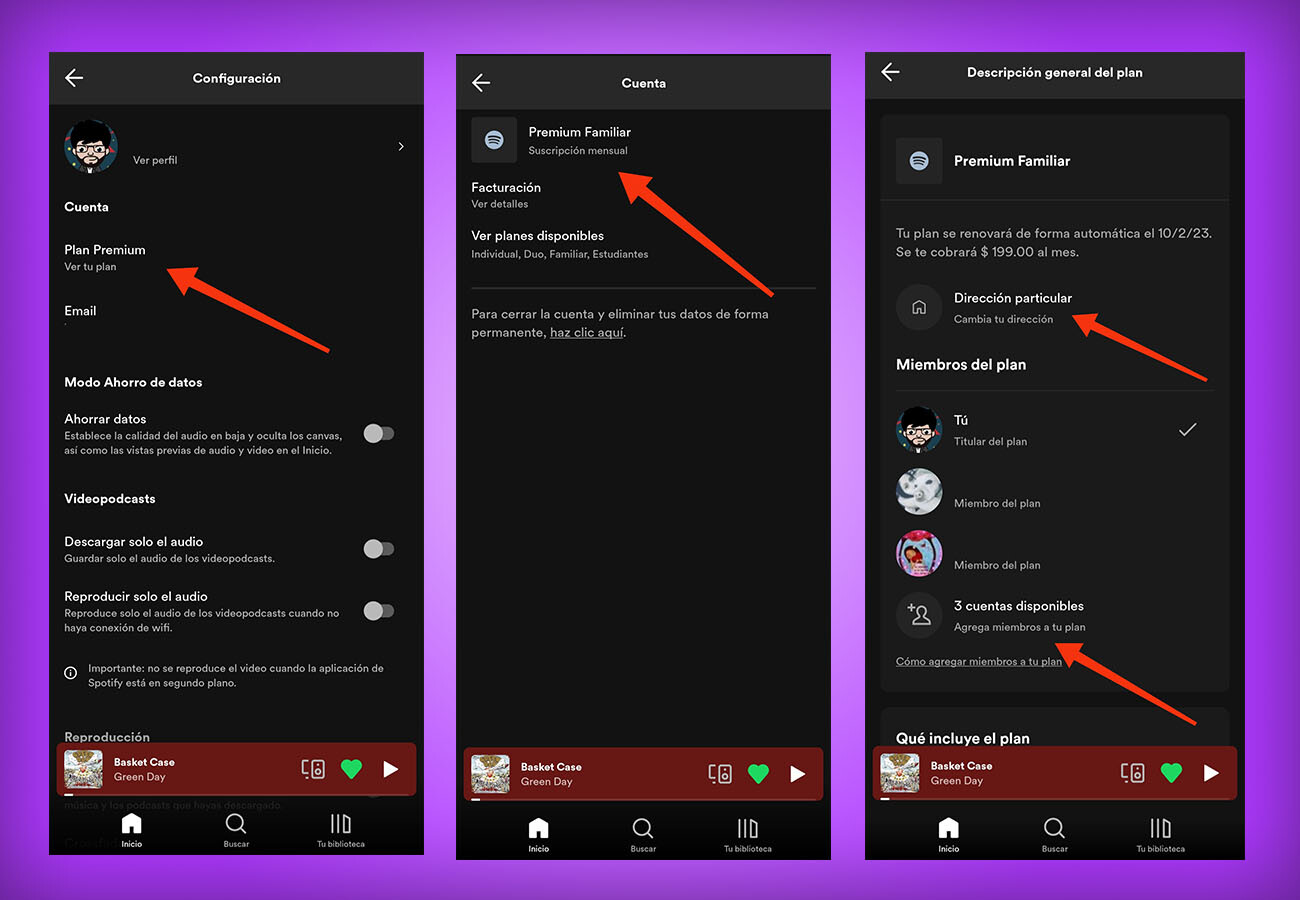 Cómo compartir una cuenta de Spotify con el Plan Familiar, cuál es su ...