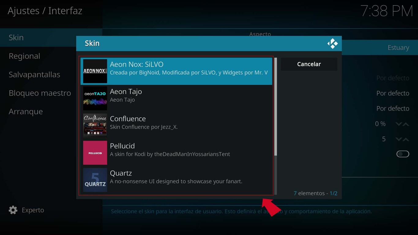 Cómo cambiar el aspecto de Kodi en un televisor con Android TV añadiendo add-ons sin salir de la ...