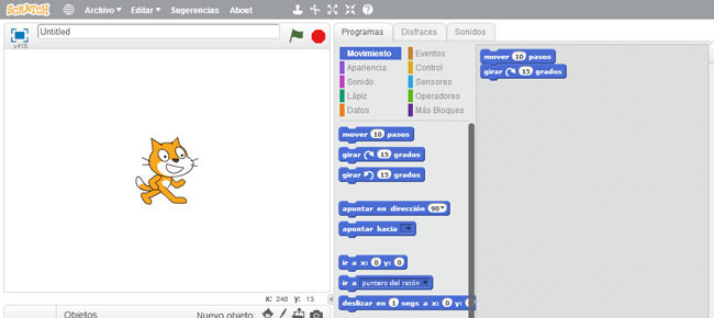 Scratch Project Editor. Aprendiendo a programar para niños