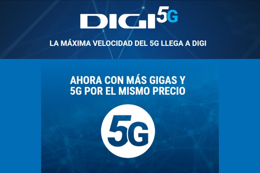 Digi ya tiene 5G oficialmente: gratis en tarjeta y contrato